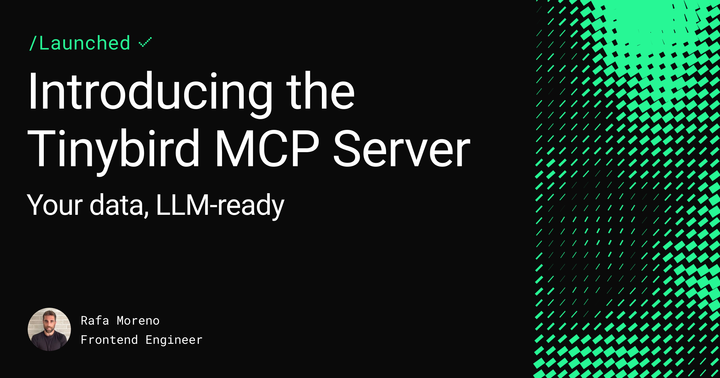 Introducing the Tinybird MCP server: LLM-ready real-time data